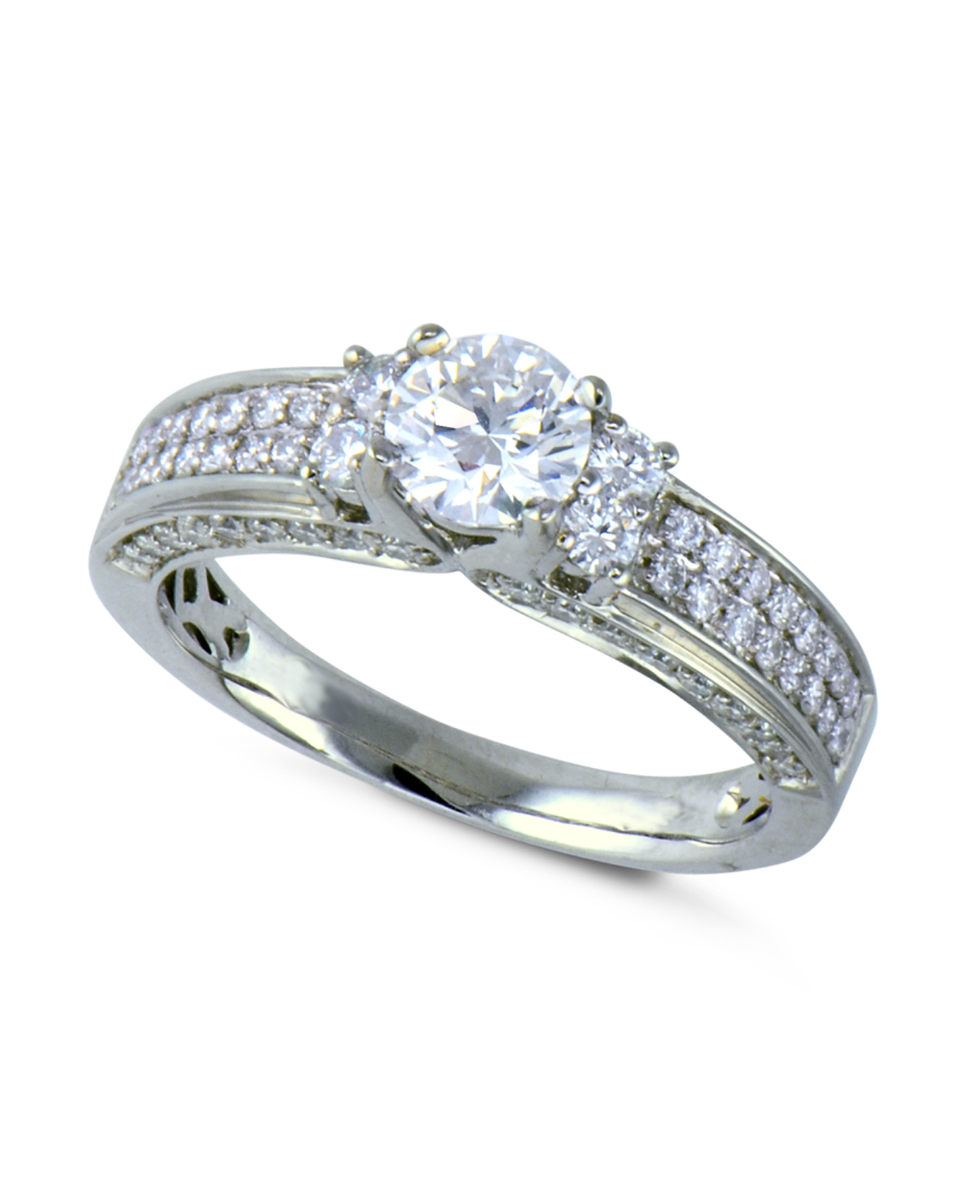 Two Row Pavé Diamond Engagement Ring - Turgeon Raine